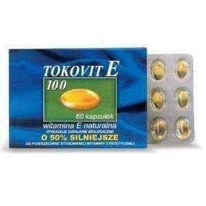 TOKOVIT E 0.1 x 60 caps. vitamin e capsules, ischemic heart disease ...