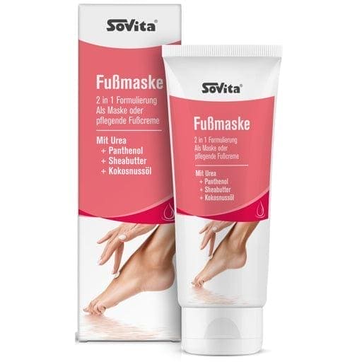 urea, panthenol, shea butter, coconut oil, SOVITA foot mask – ELIVERA UK