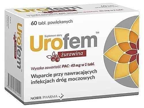 Urofem Cranberry x 60 film-coated tablets UK – ELIVERA UK