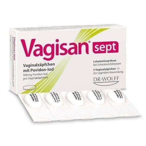 VAGISAN sept vaginal suppositories with povidone iodine UK – ELIVERA UK