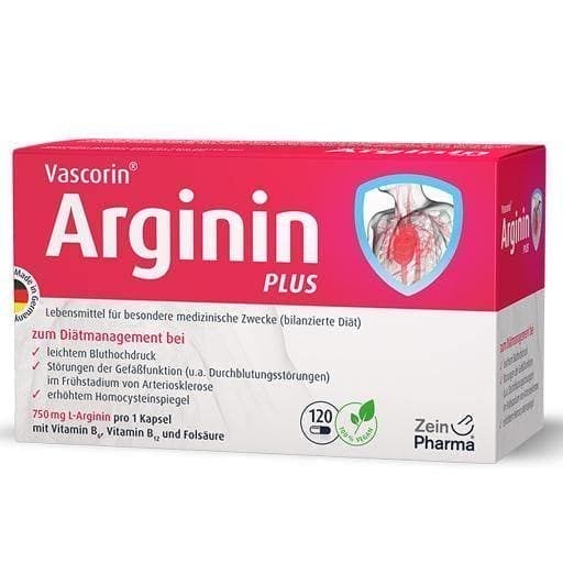 VASCORIN Arginine Plus capsules 120 pcs – ELIVERA UK