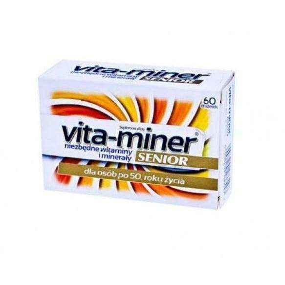 Vita-miner Senior x 60 dragees, senior multivitamin, vitamins for ...