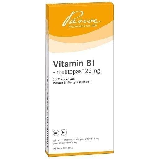VITAMIN B1 INJEKTOPAS 25 mg solution for injection – ELIVERA UK