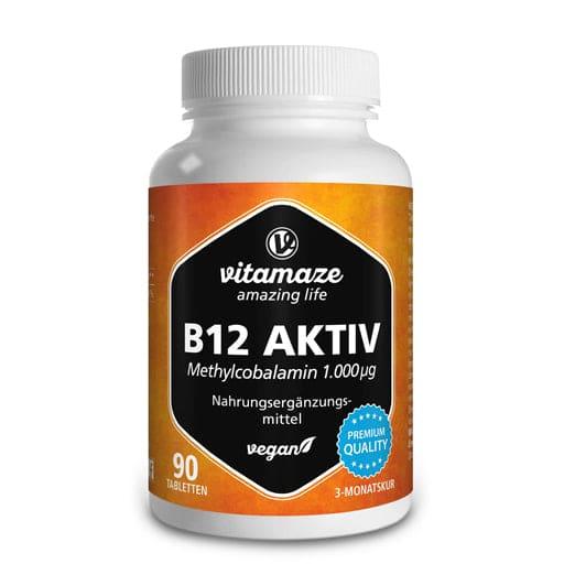 Vitamin B12 ACTIVE 1,000 µg vegan tablets UK – ELIVERA UK
