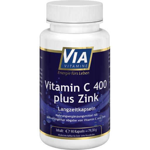 Vitamin C 400 plus zinc long-term capsules UK – ELIVERA UK