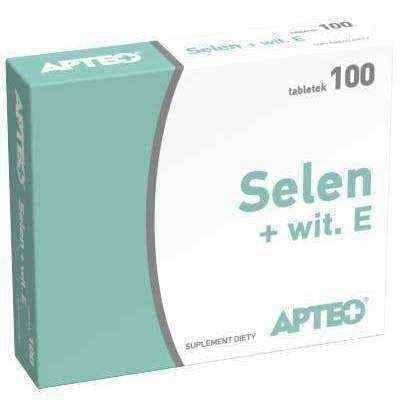 Vitamin e and selenium, APTEO Selen + vit E x 100 tablets, selenium ...