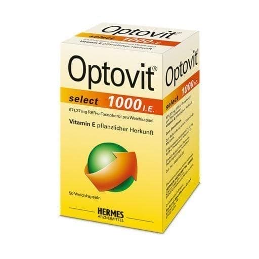 Vitamin E, vitamin e benefits, OPTOVIT select 1,000 IU capsules UK ...