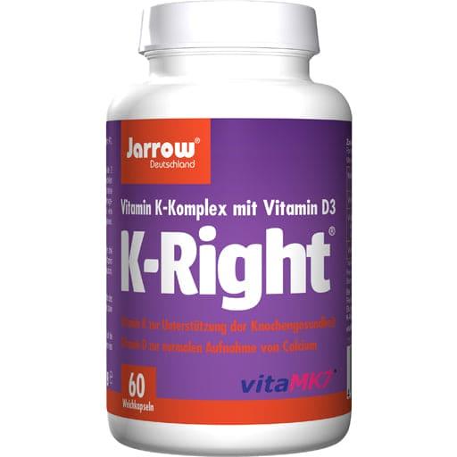 Vitamin K1, K2, K4 and vitamin D, K-RIGHT capsules UK – ELIVERA UK