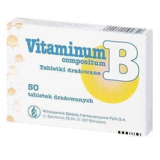 VITAMINUM B Compositum x 50 dragees, vitamin b complex UK – ELIVERA UK