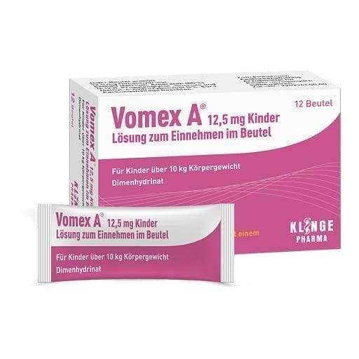 VOMEX A 12.5 mg children solution 12 pc dimenhydrinate UK – ELIVERA UK