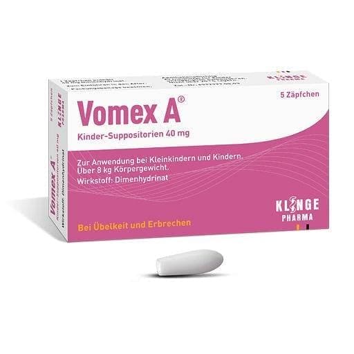 VOMEX A children's suppositories 40 mg – ELIVERA UK