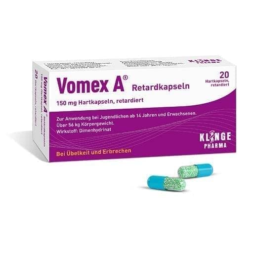 VOMEX A prolonged-release, treatment of nausea, vomiting – ELIVERA UK