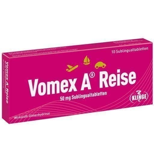 VOMEX A travel (REISE) 50 mg sublingual tablets 10 pc Dimenhydrinate ...