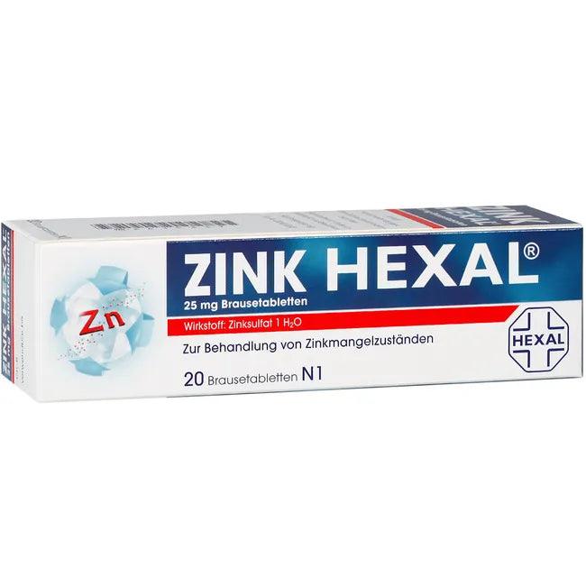 ZINC HEXAL, zinc sulphate supplement, effervescent tablets UK – ELIVERA UK