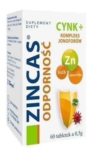 Zincas Resistance x 60 capsules, Organic zinc, Zincas Immunity – ELIVERA UK