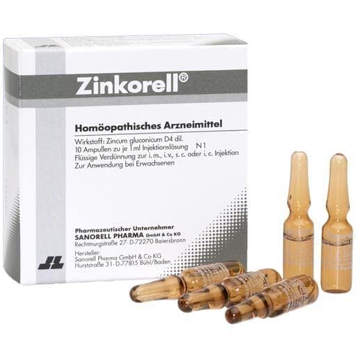 Zinkorell ampoules, Zincum gluconicum – ELIVERA UK